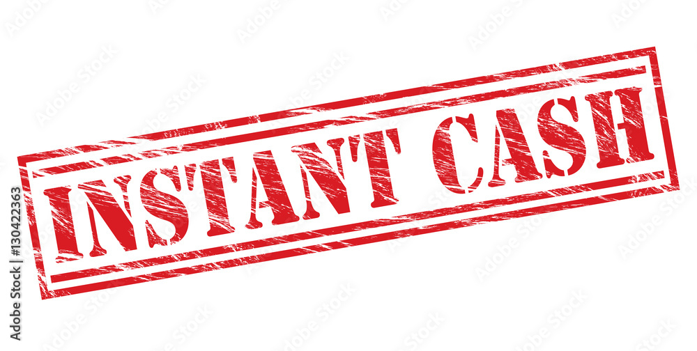 instant cash red stamp on white background Stock Illustration | Adobe Stock