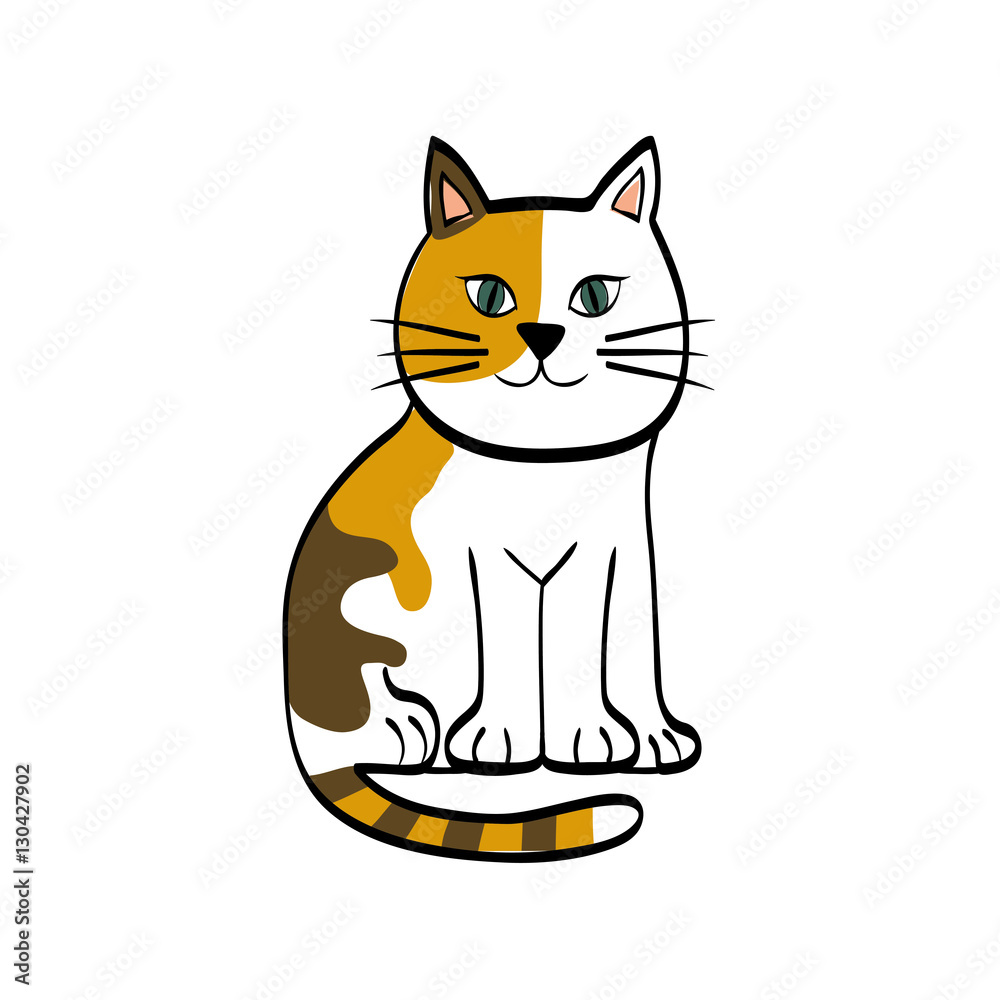 Cute cat cartoon icon vector illustration graphic design Stock Vector ...