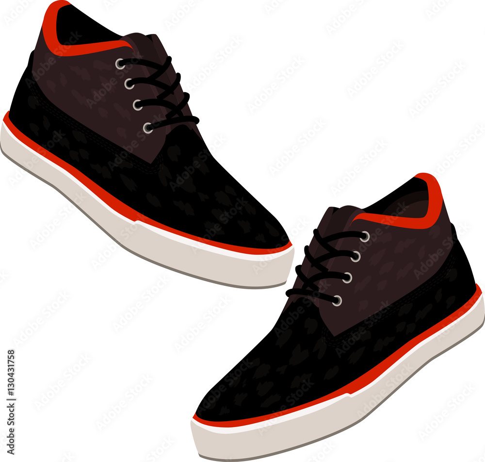 Black shoes Stock Vector | Adobe Stock