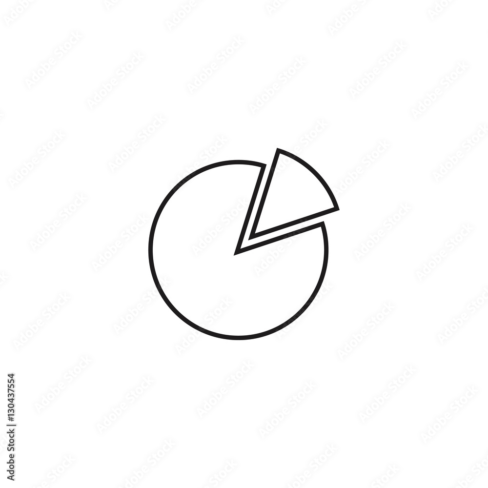pie chart outline icon illustration Stock Vector | Adobe Stock
