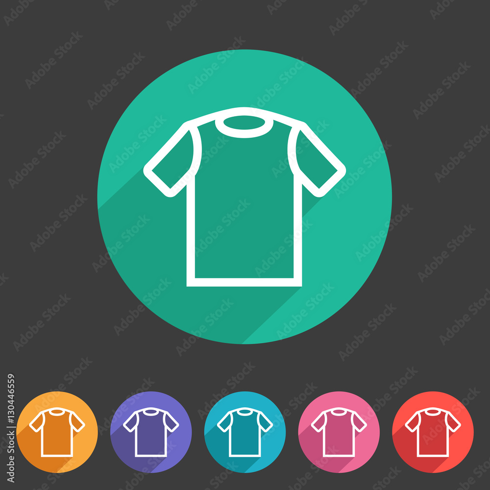 tshirt t-shirt tee icon flat web sign symbol logo label Stock Vector ...