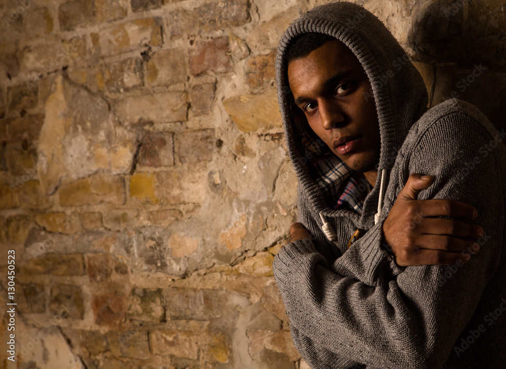 Addict, breaking, pain, depression, drama, illness. Drug addict looking ...