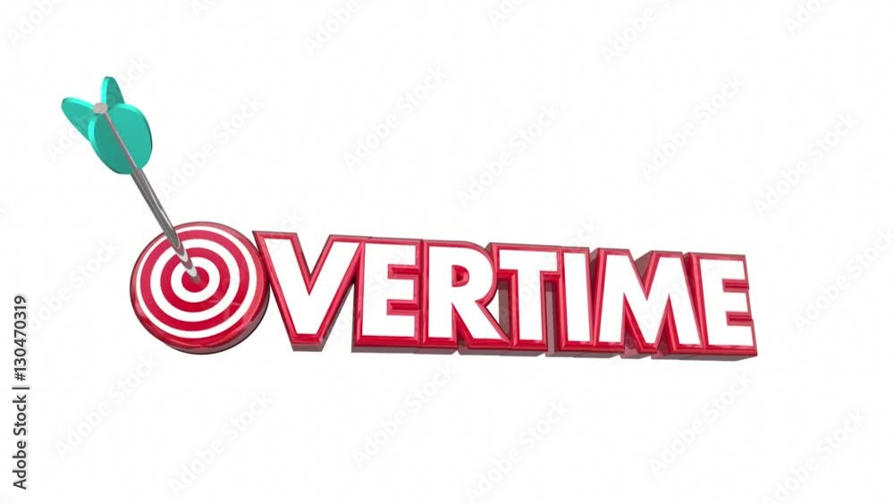 Overtime Extra Hours Added Work Target Employee 3d Animation Stock ...
