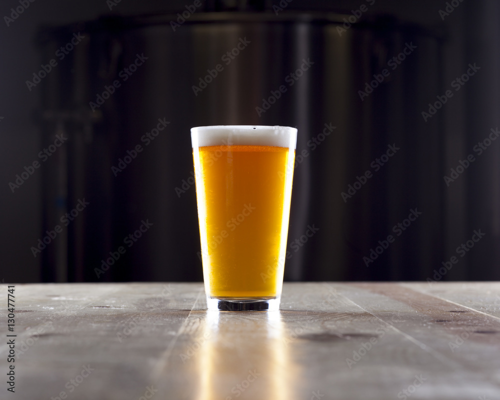 Pint of Lager Ale Beer Stock Photo | Adobe Stock