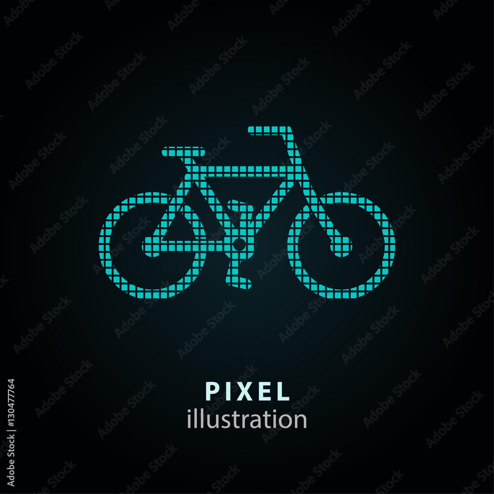 Bicycle - pixel illustration. Stock-Vektorgrafik | Adobe Stock
