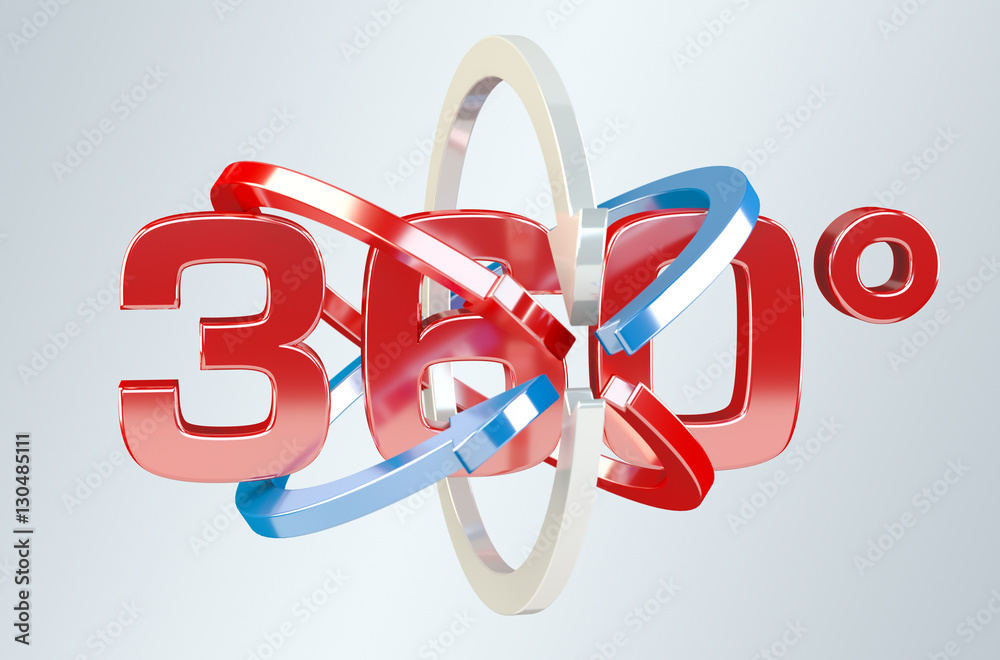 360 degree 3D render icon Stock Illustration | Adobe Stock
