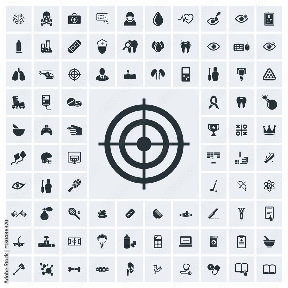 Target icon, vector icon set Stock Vector | Adobe Stock