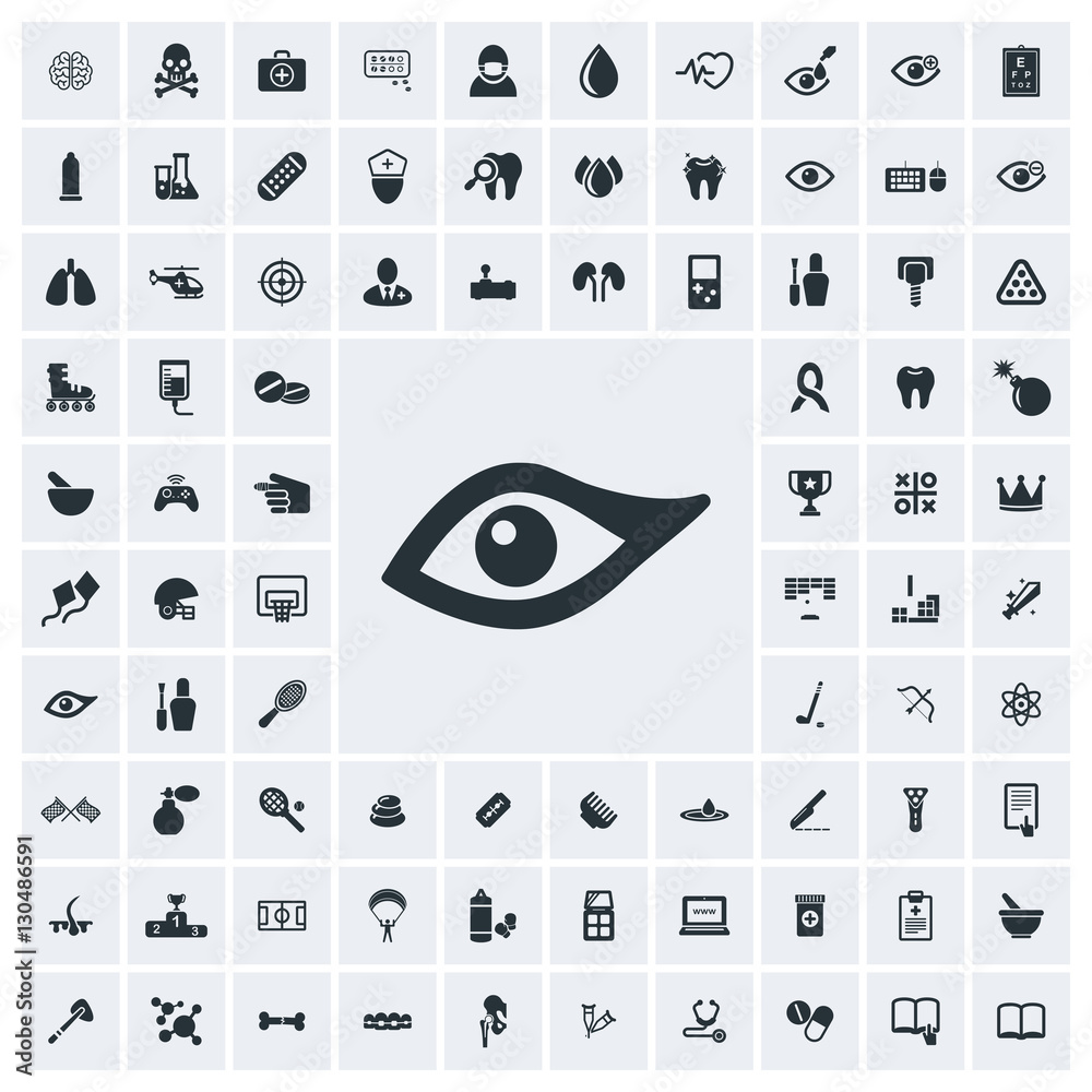 Eye icon, vector icon set Stock-Vektorgrafik | Adobe Stock