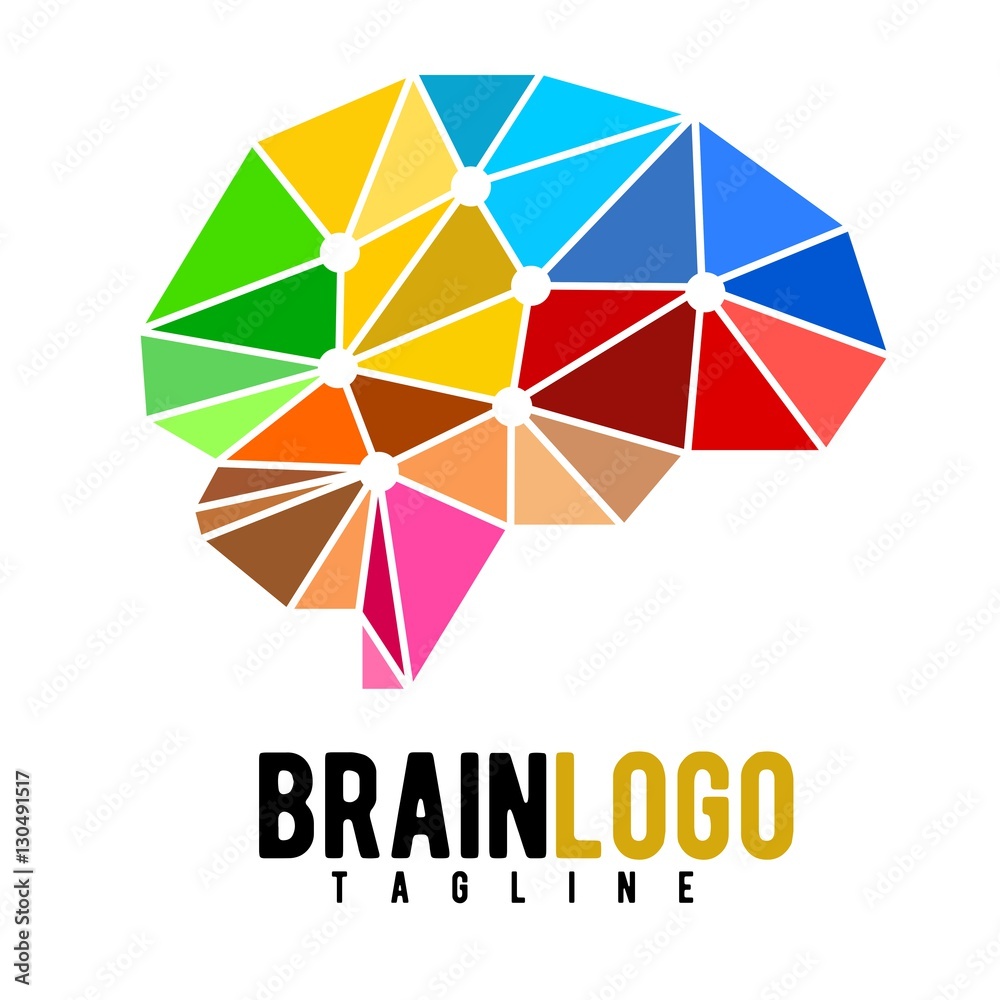 brain vector logo Stock Vector | Adobe Stock