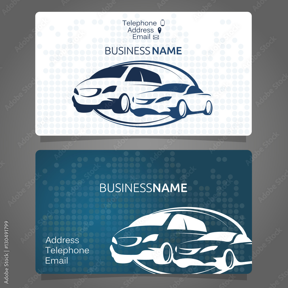 Car rental business card Stock Vector | Adobe Stock