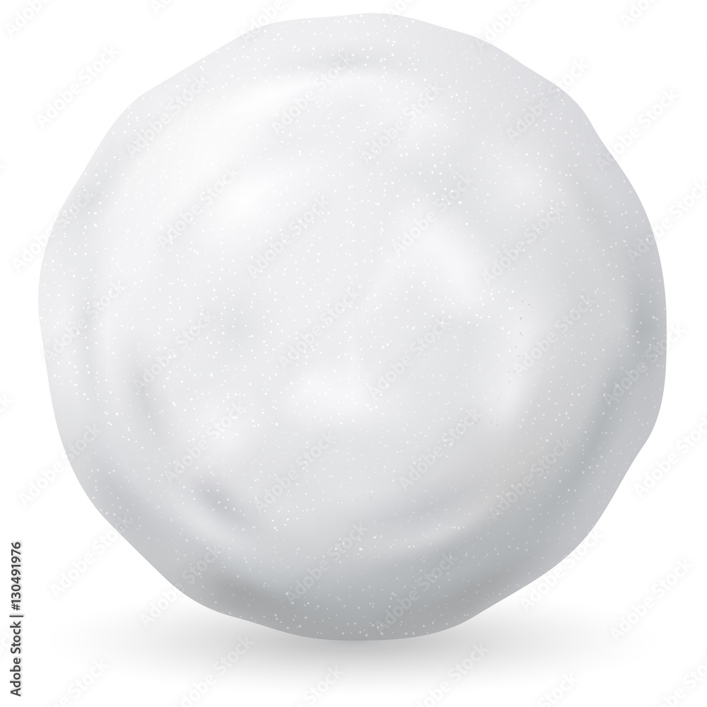 Poster White snowball vector illustration isolated on white background ...