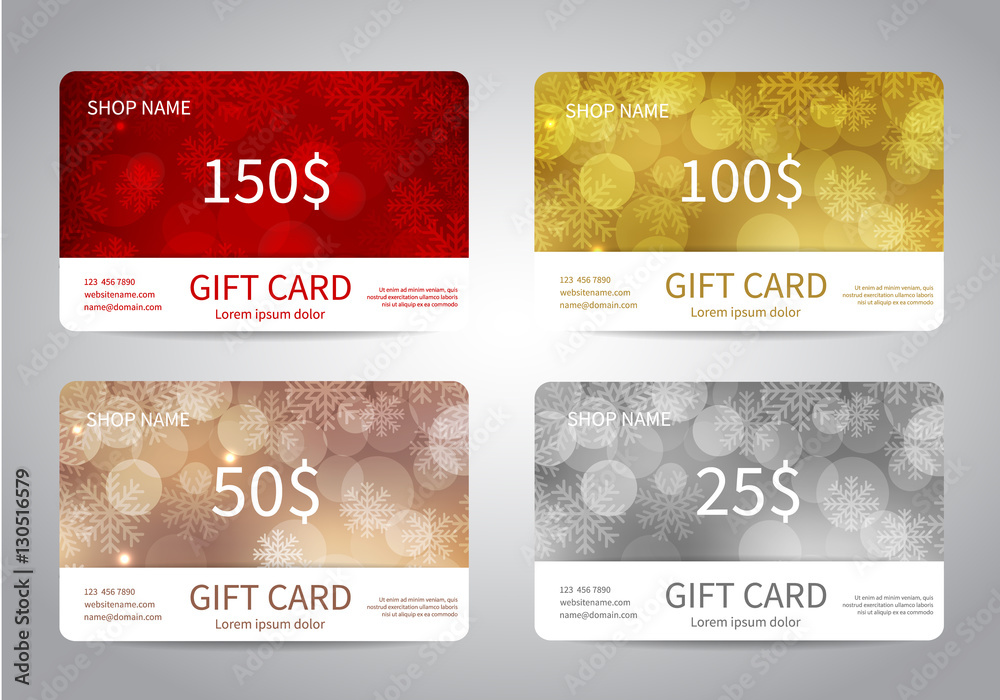 Merry Christmas gift card Stock Vector | Adobe Stock