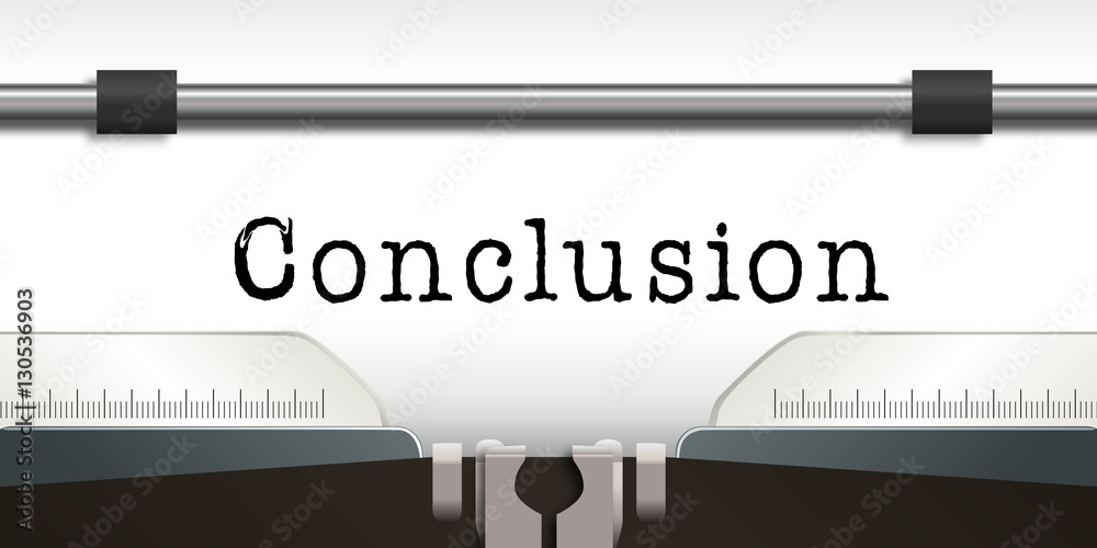 Conclusion - Machine à Ecrire - Thèse - Livre Stock Vector | Adobe Stock