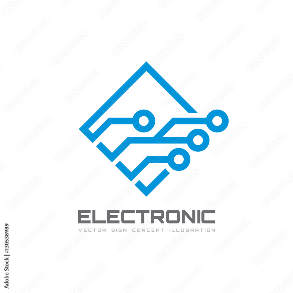 Electronic technology - vector logo template for corporate identity ...