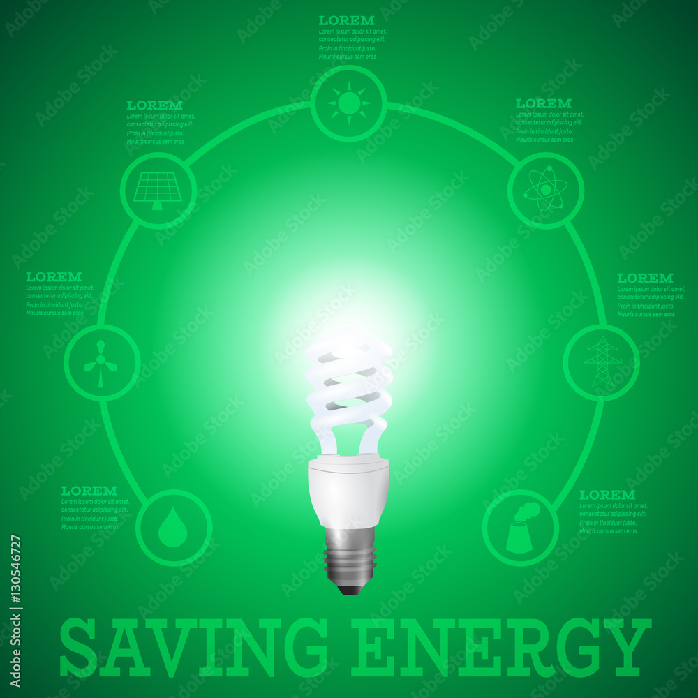 Saving energy 4 Stock Vector | Adobe Stock