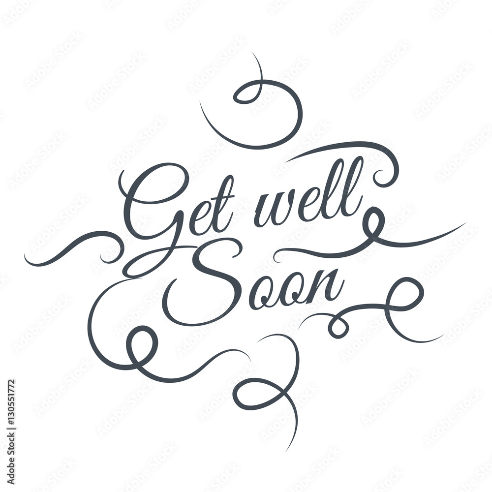 Get well soon Vector text background, creative color pattern. Stock ...