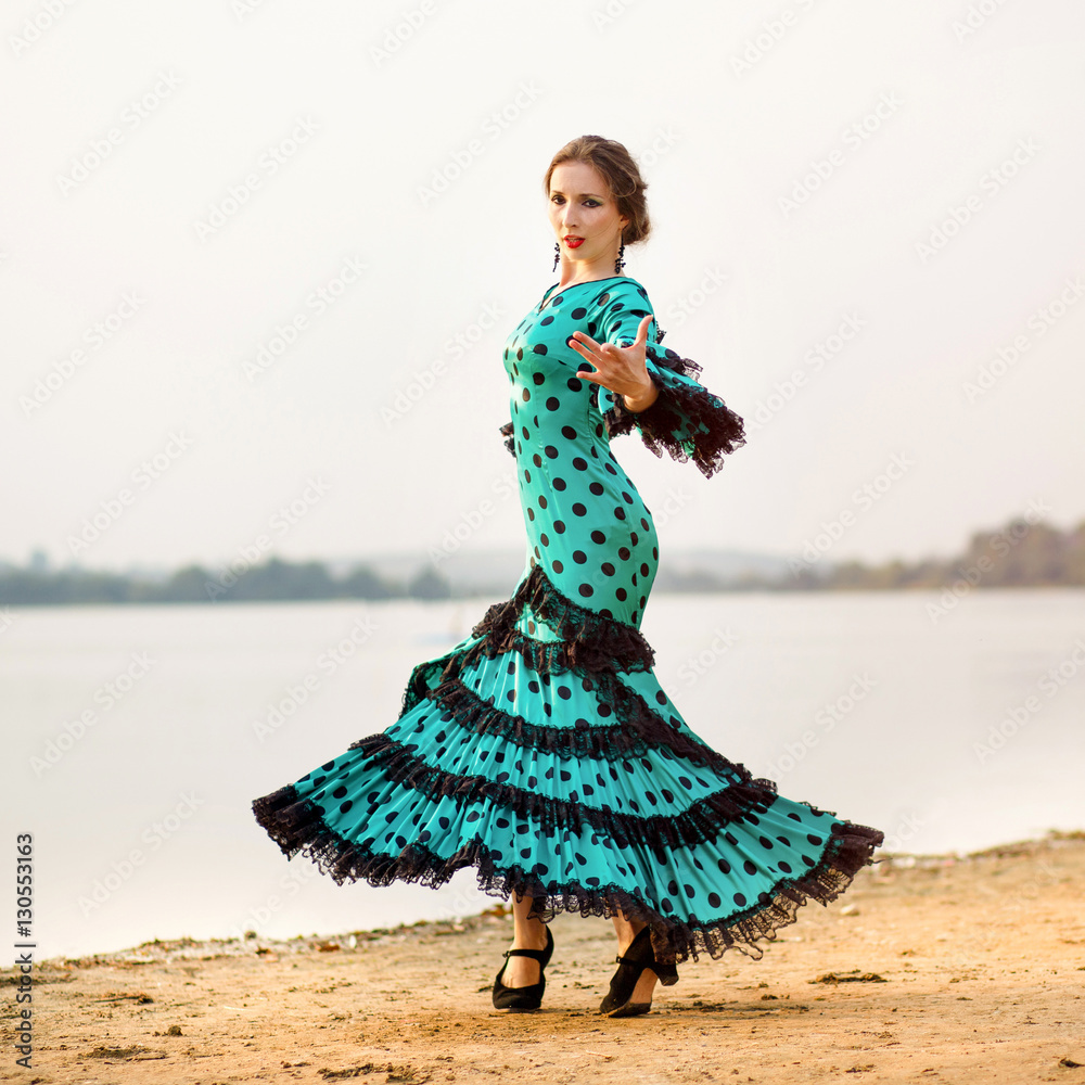 Traditional Spanish Dress Blue