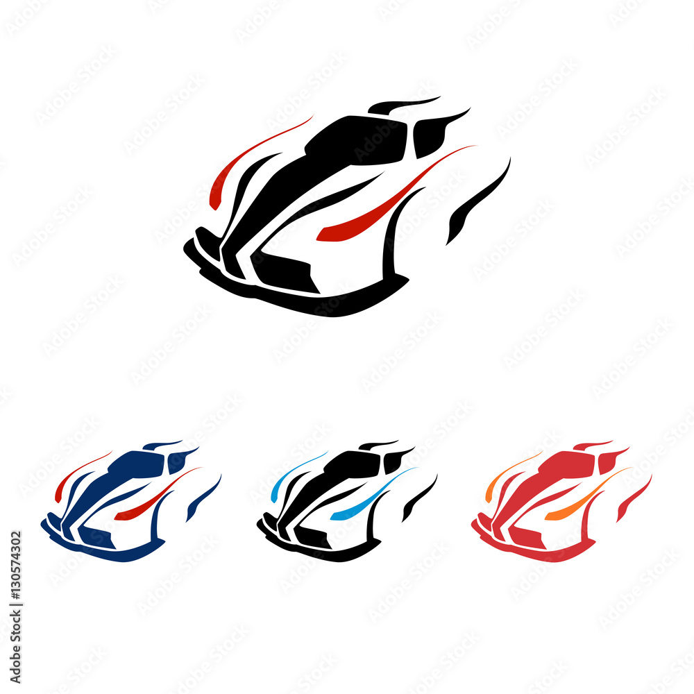 Modern Super Fast Car Race Vector Logo Symbol Stock Vector | Adobe Stock
