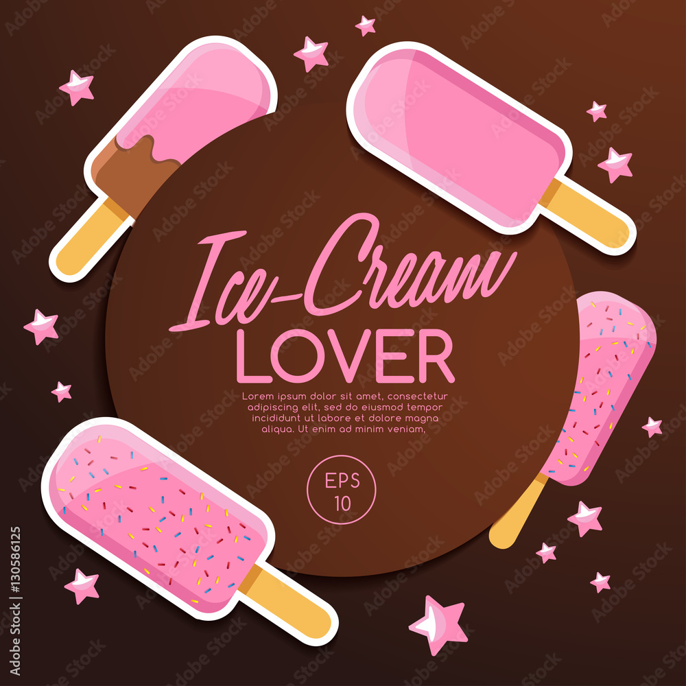 Ice-cream Elements : Vector Illustration Stock Vector | Adobe Stock