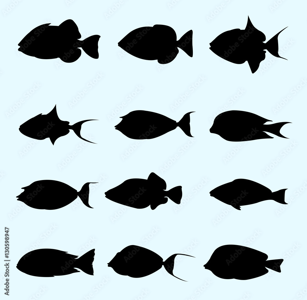 Tropical Fish Silhouette