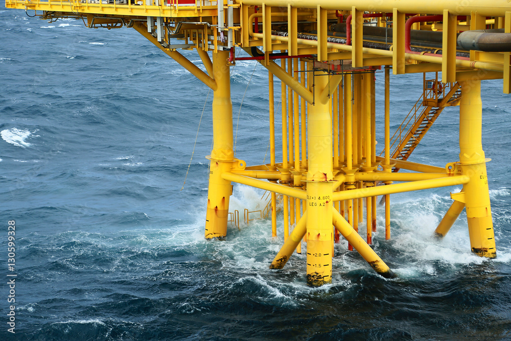 Offshore construction platform for production oil and gas. Oil and gas ...