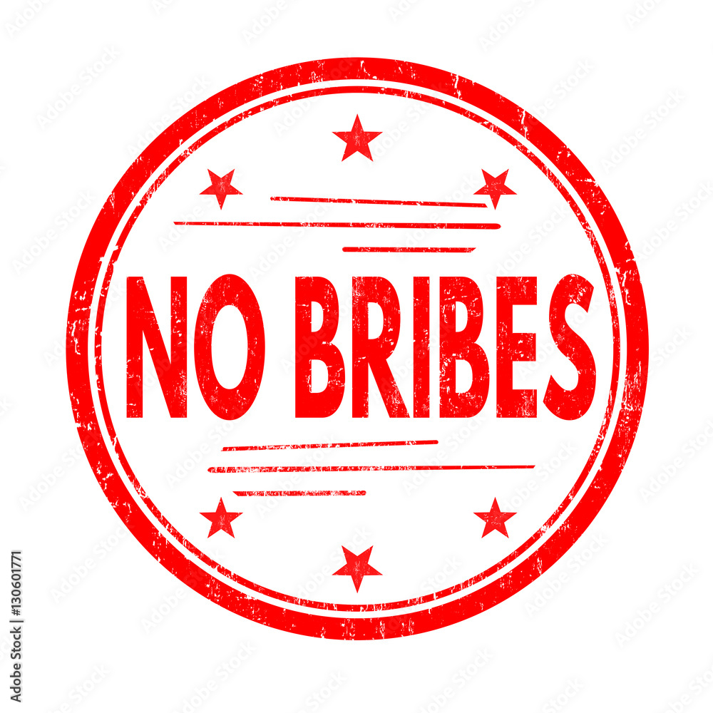 No bribes sign or stamp Stock Vector | Adobe Stock