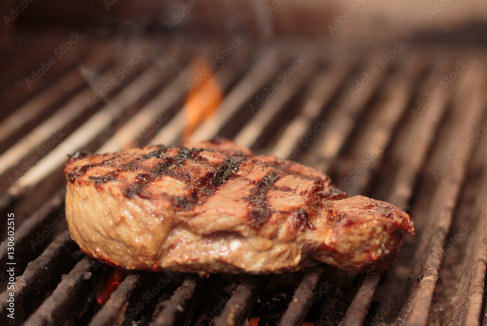 chargrilled black angus rump steak Stock Photo | Adobe Stock