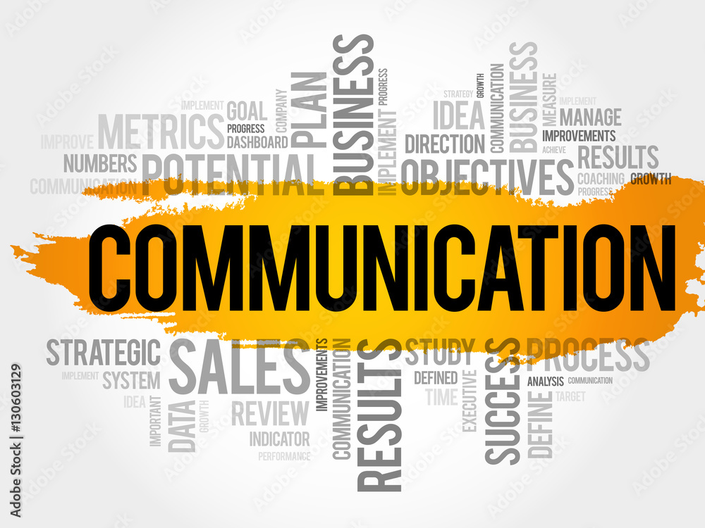 Communication word cloud, business concept Stock Vector | Adobe Stock