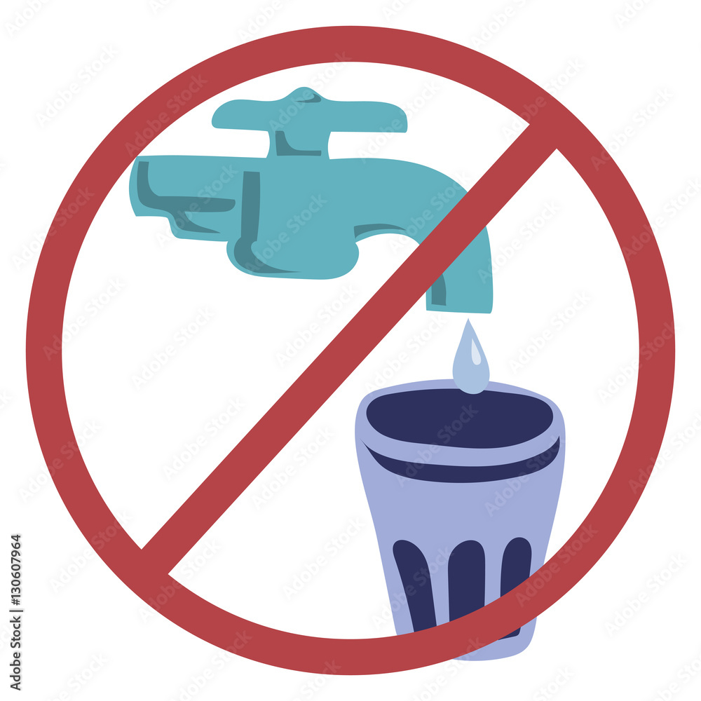 No Drinking Water Stock Vector | Adobe Stock