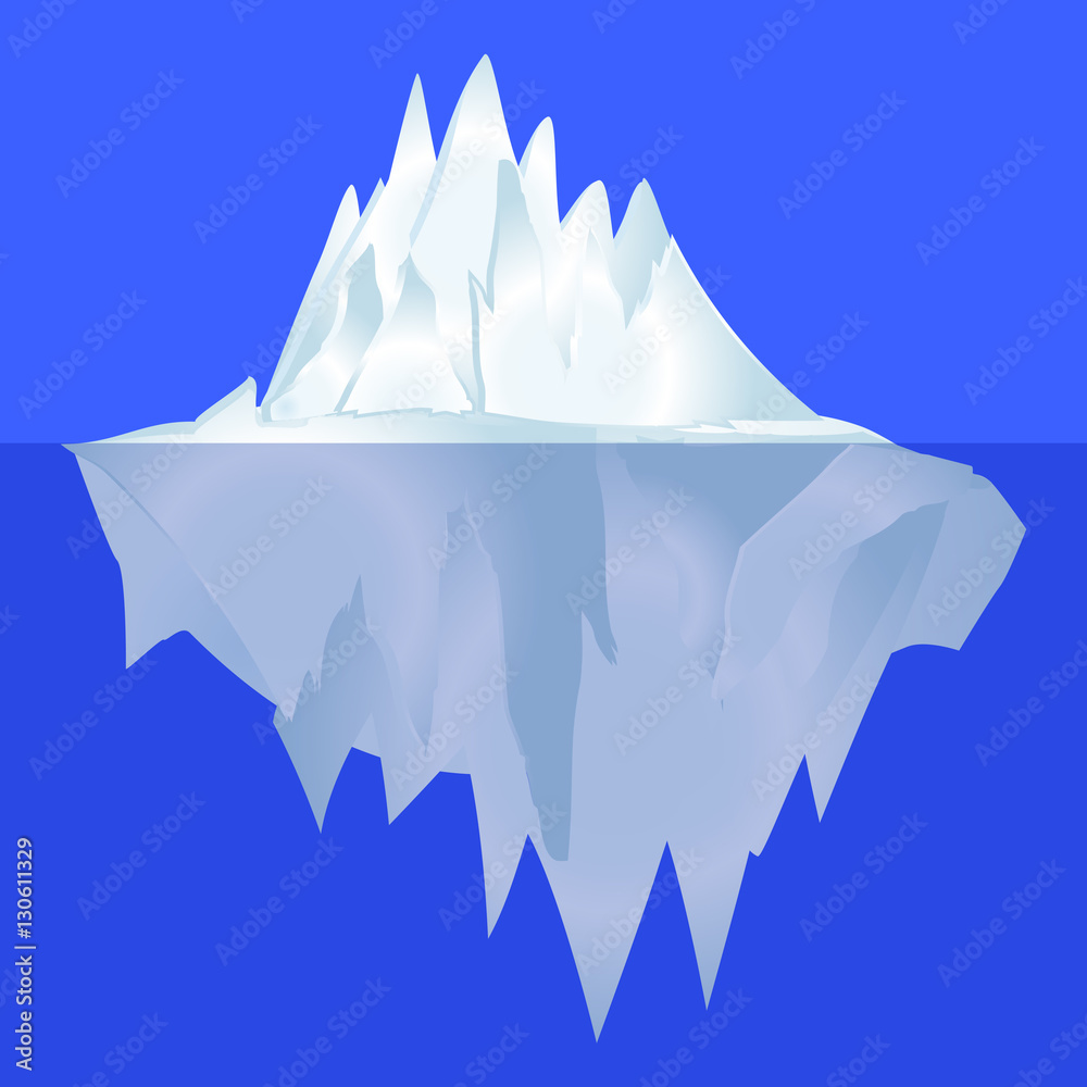 Iceberg Silhouette Icon Symbol Design. Vector illustration isolated on ...