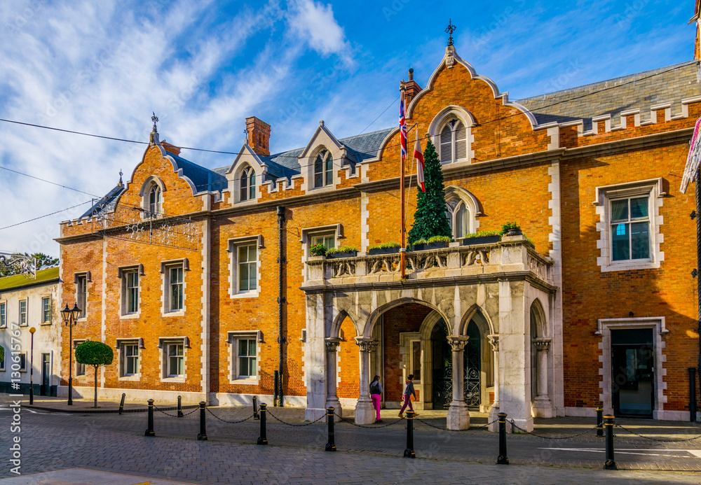 view of the governor´s house also called as convent in gibraltar Stock ...