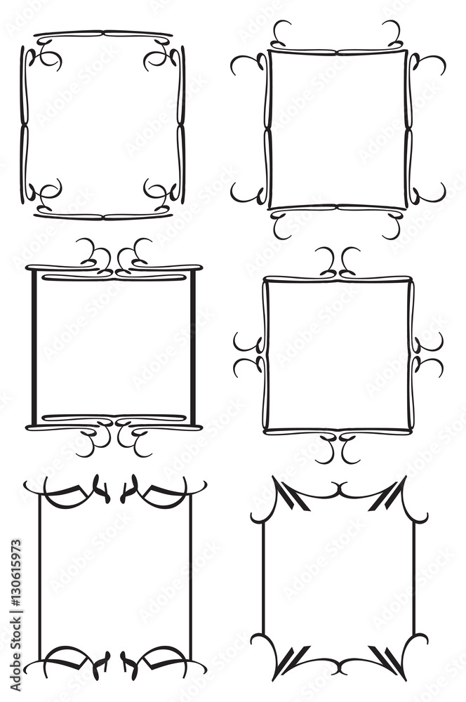 Minimalist Vintage Decorative Border Design Isolated Vector Background ...