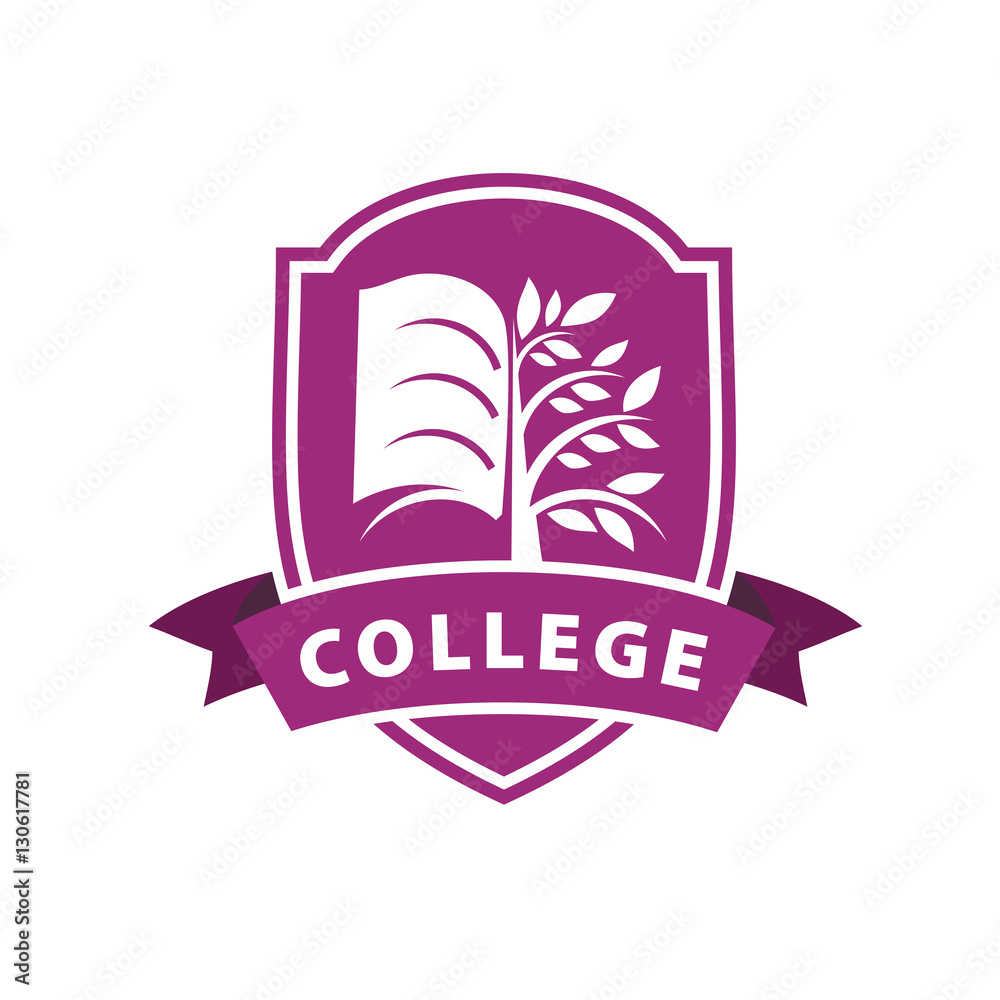 vector logo college Stock Vector | Adobe Stock