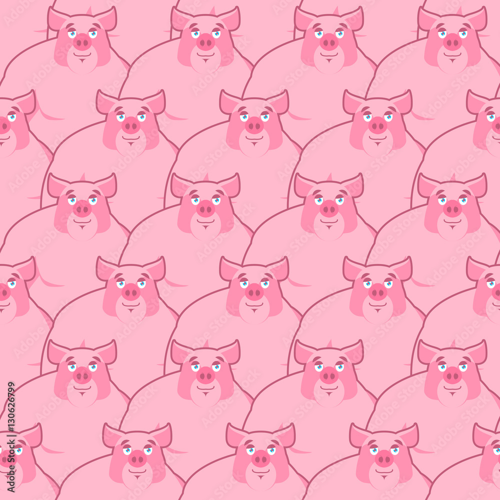 Pig seamless pattern. Piglet background. Farm animal texture. pi Stock ...