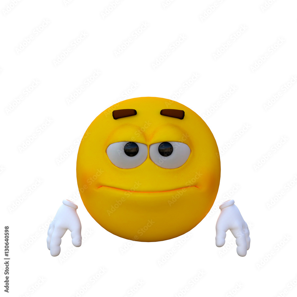 One yellow smiley. Stay Stock Illustration | Adobe Stock