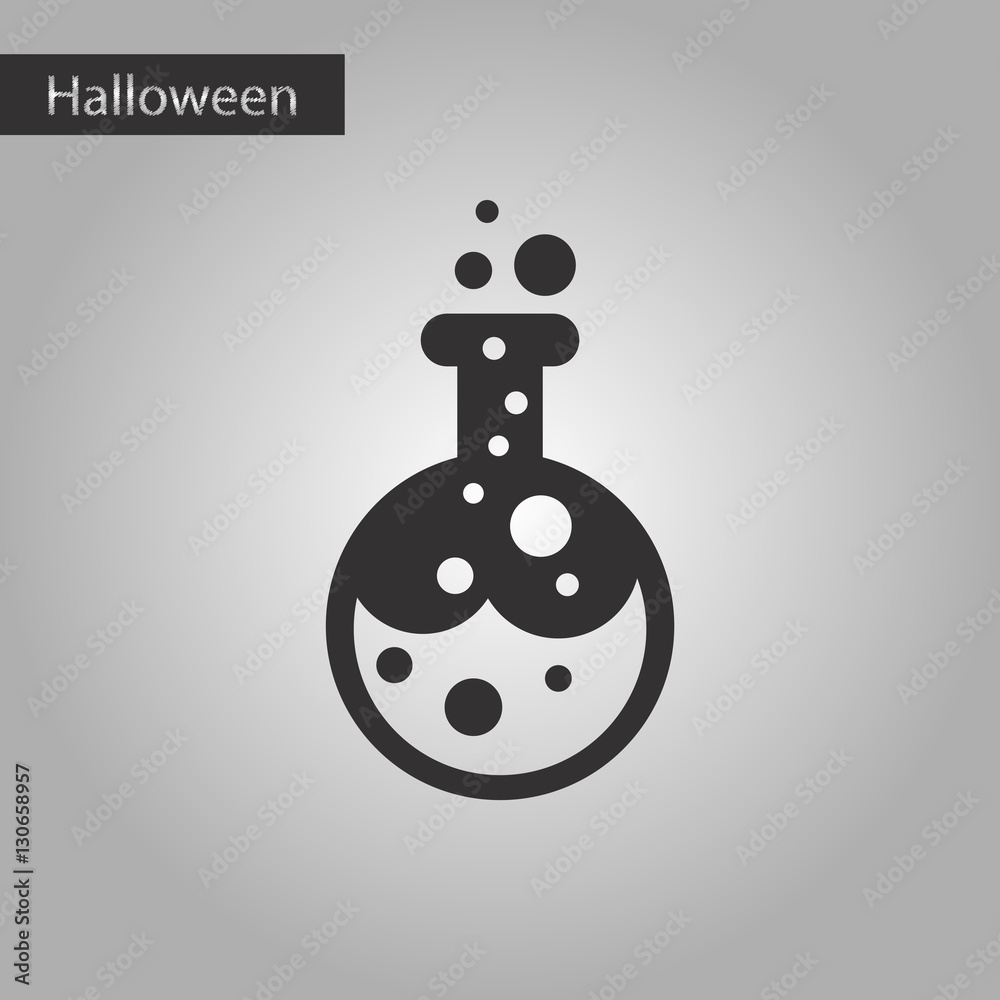 black and white style icon halloween potion bottle Stock Vector | Adobe ...