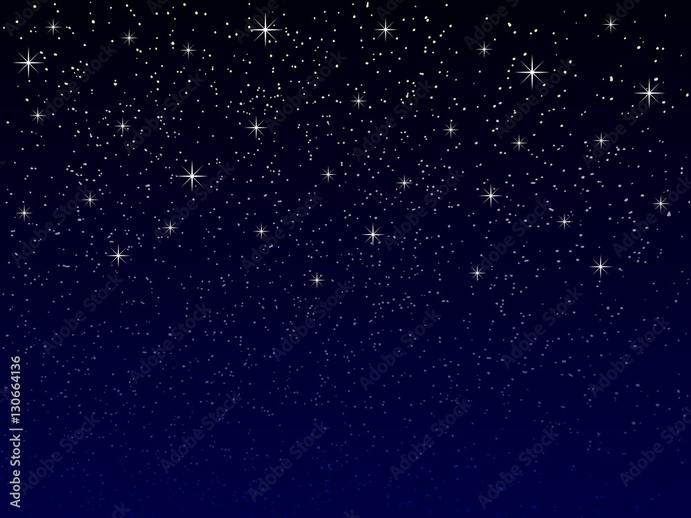 vector night sky with snowflakes and stars, suitable for christmas or ...