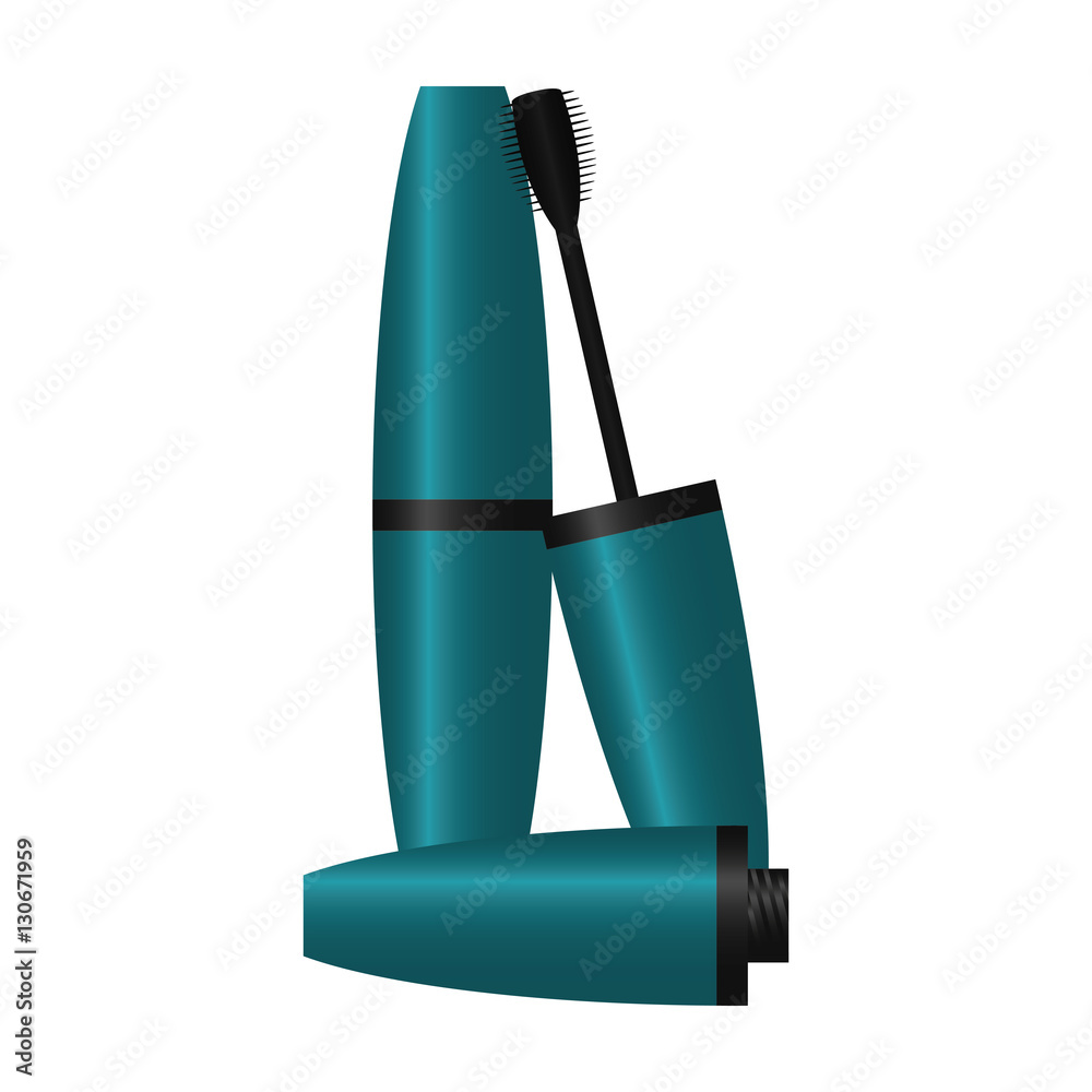 eye mascara icon over white background. makeup concept. colorful design ...