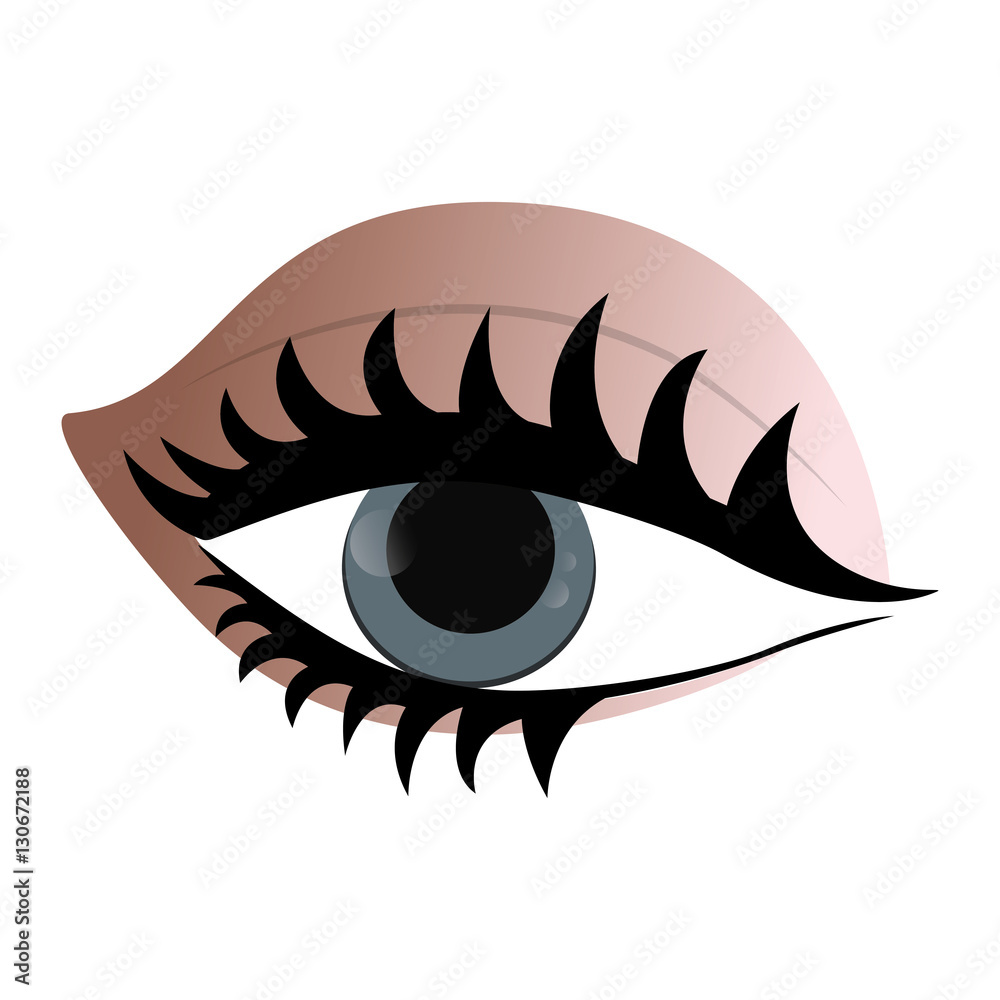 woman eye icon over white background. colorful design. vector ...