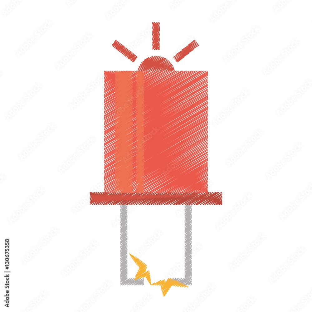 drawing red electronic transistor hardware vector illustration eps 10 ...