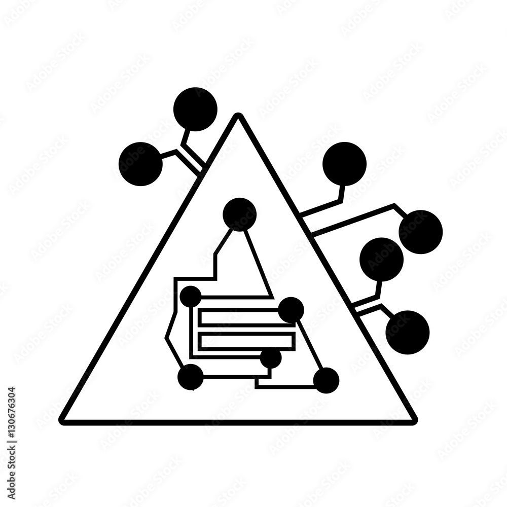 computer circuit triangle electronic component linear vector ...