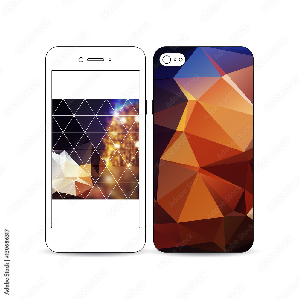 Mobile smartphone with an example of the screen and cover design ...