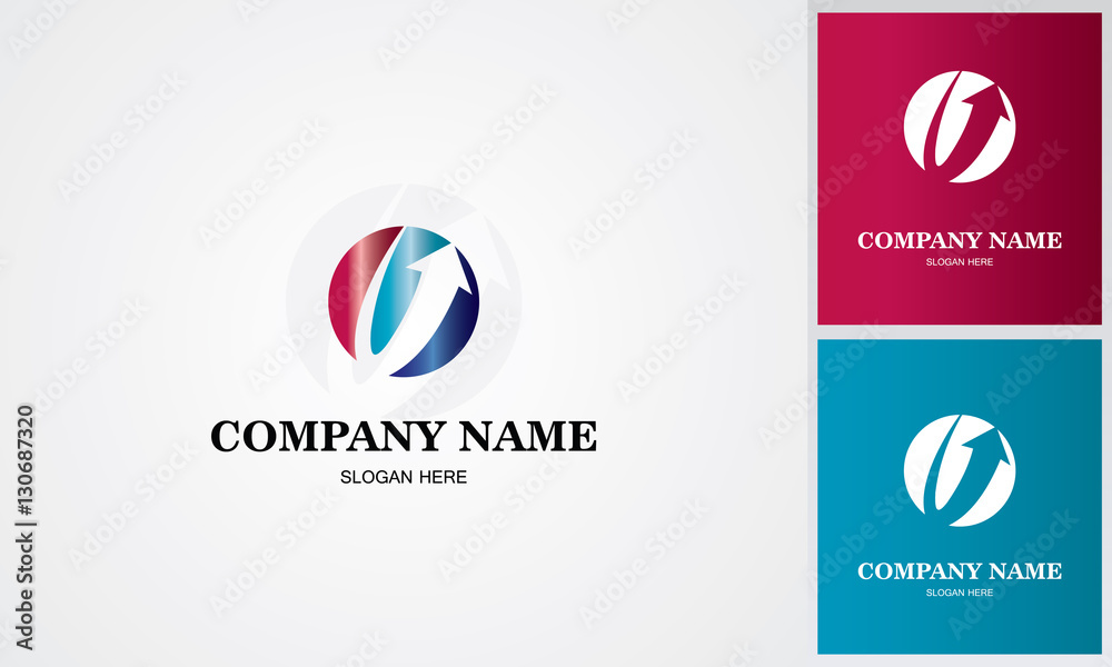 round circle arrow up logo Stock Vector | Adobe Stock