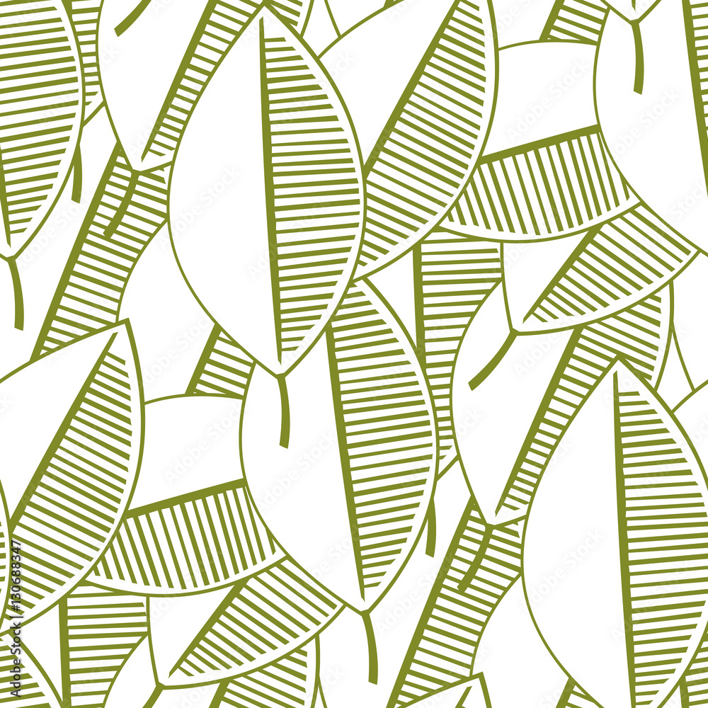 seamless leaf pattern and background vector illustration Stock Vector ...