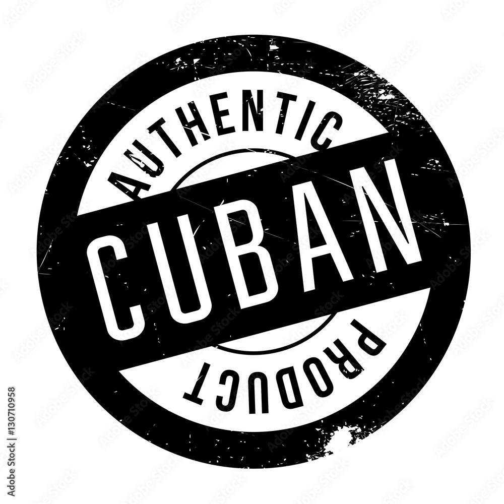 Authentic cuban product stamp. Grunge design with dust scratches ...