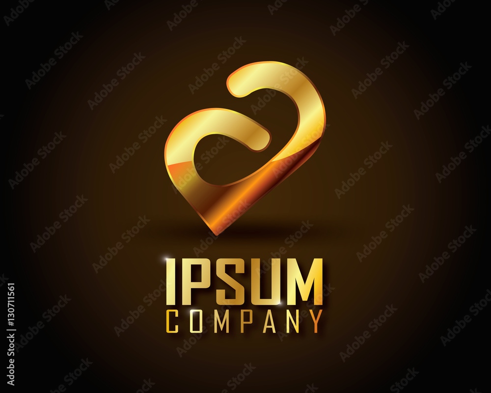 Gold Icon Logo Vector Stock Vector | Adobe Stock