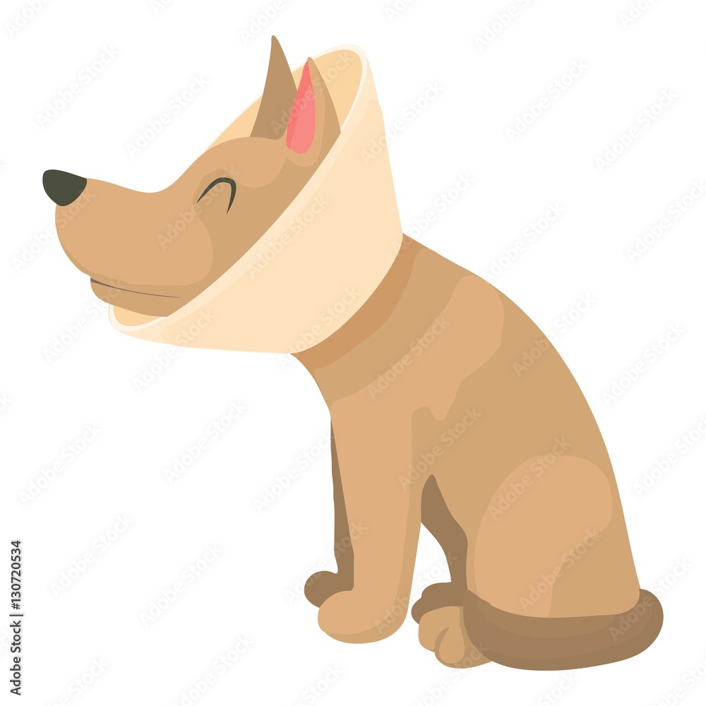Sick dog icon. Cartoon illustration of sick dog vector icon for web ...