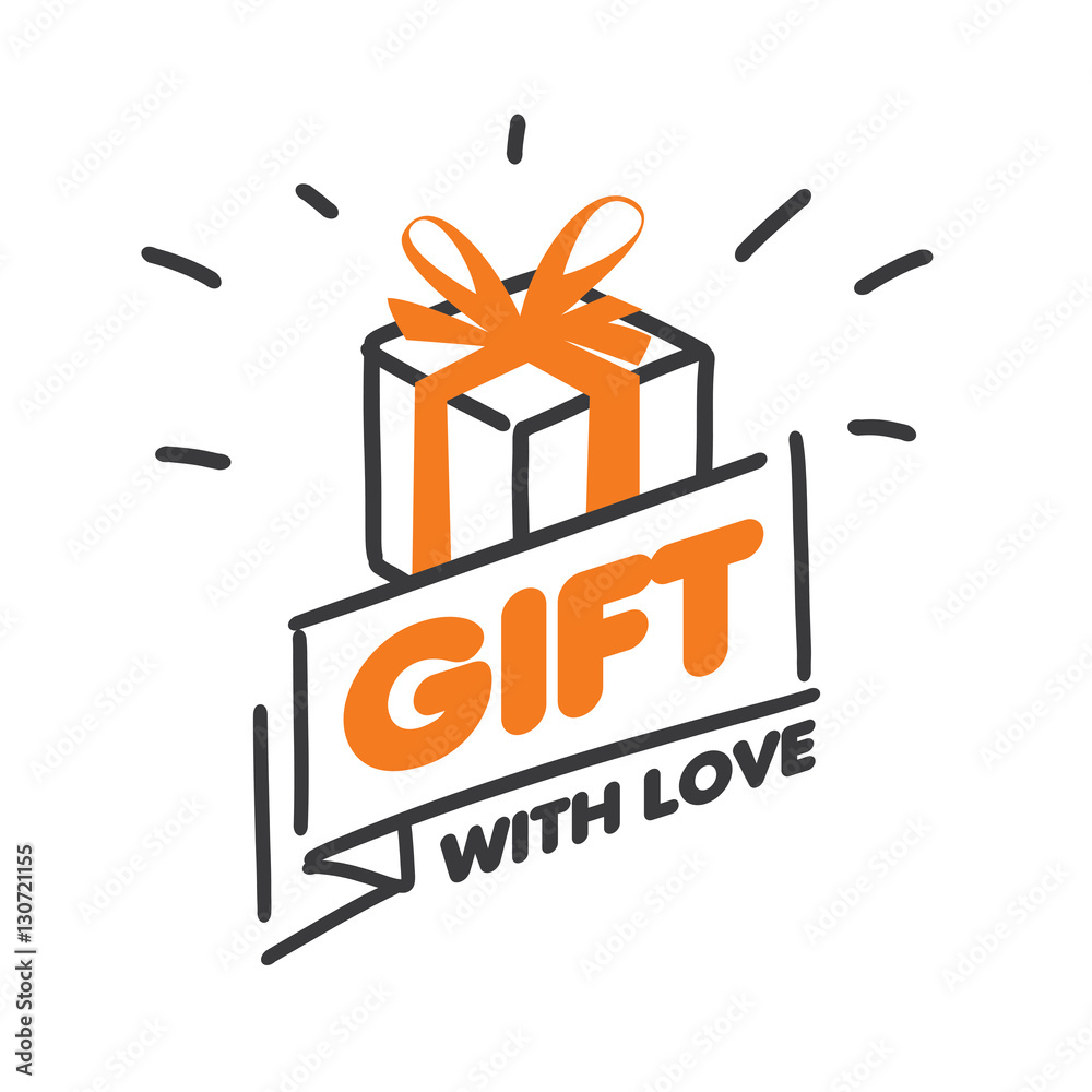 vector logo gift Stock 벡터 | Adobe Stock