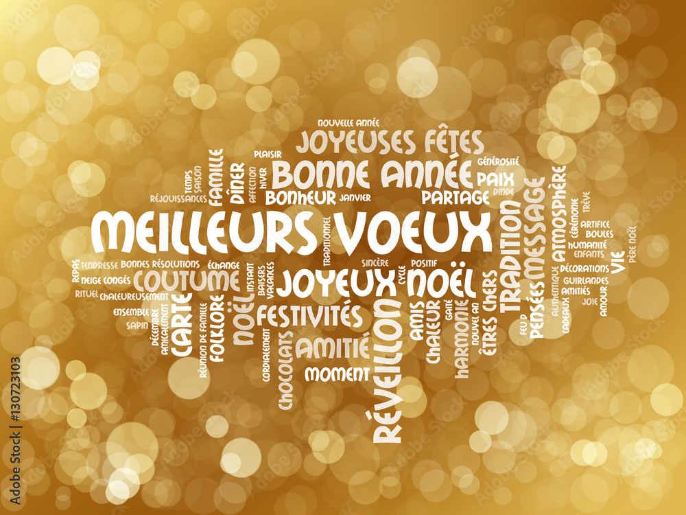 CARTE "MEILLEURS VOEUX" Stock Vector | Adobe Stock