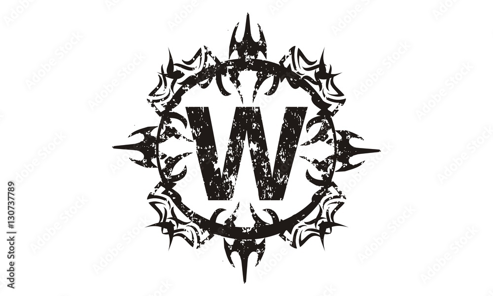 Rough Letter W Stock Vector | Adobe Stock